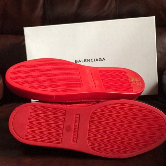 Balenciaga | Shoes | Red Balenciaga Tennis Shoes | Poshmark